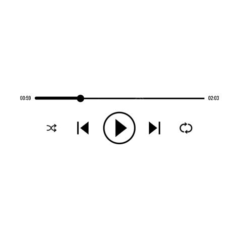 Botones De Música Y Reproductor De Fondo Transparente Vector PNG