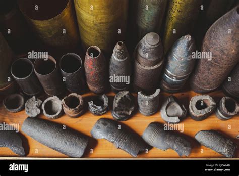 The Fragments Of Artillery Shells And Empty Shells In The Szeged War