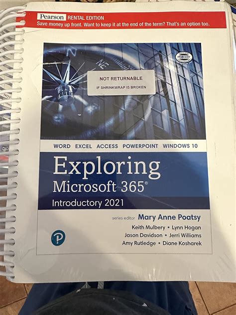 Exploring Microsoft 365 Introductory 2021 [rental Edition] 9780137602391 Textbooks Amazon Canada