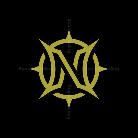Letter N Compass Logo N Logo Design Compass Logo Lettering