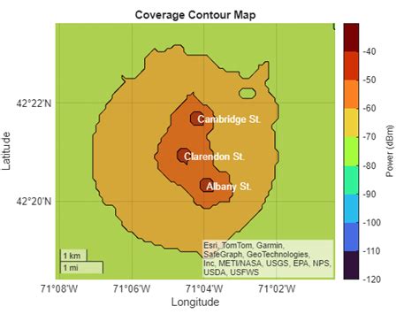 Visualize Viewsheds And Coverage Maps Using Terrain Matlab And Simulink