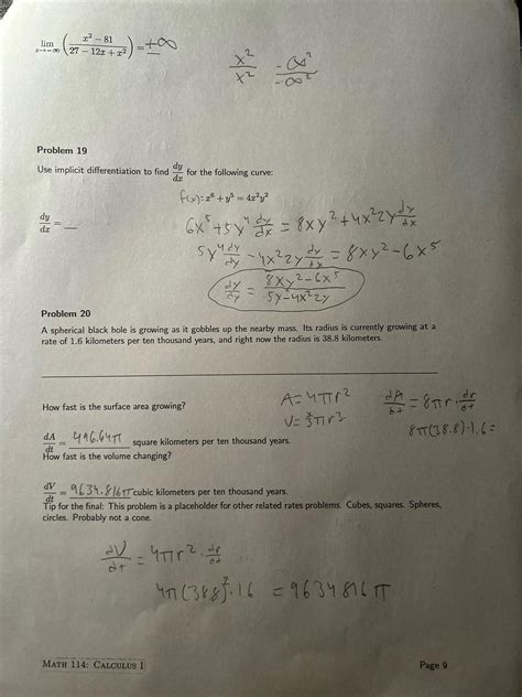 [calc 1] Anyone Mind Checking To See If These Answers Are Correct R Homeworkhelp