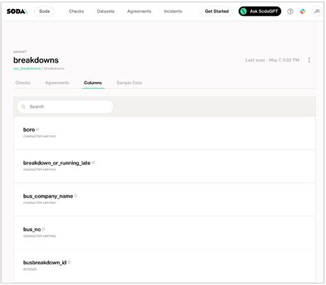 Profile Data With Soda Soda Documentation
