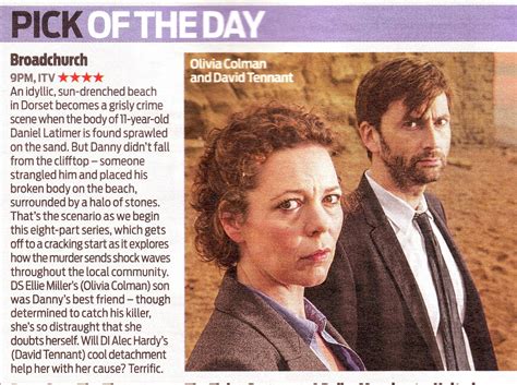 David Tennant And Broadchurch In The Mail On Sunday