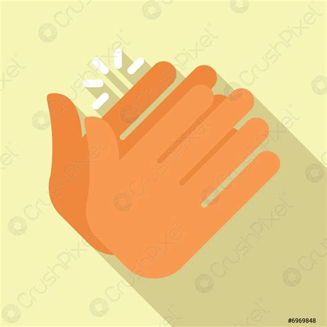 Two Hands Clapping Expressing Joy And Recognition Stock Vector