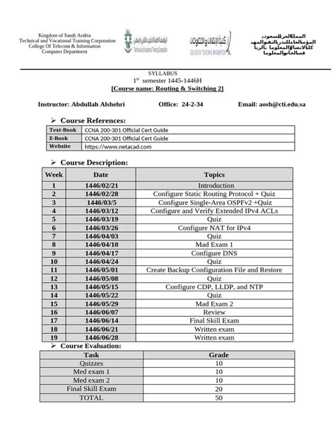 Syllabus Pdf Networking Standards Network Architecture