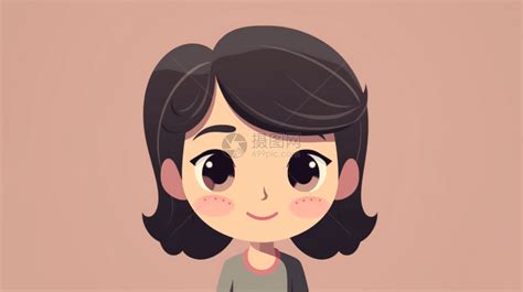 可爱的简单卡通人物大头像插画图片下载 正版图片600002908 摄图网