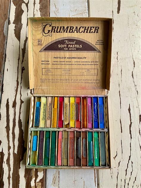 Vintage Grumbacher Soft Pastel Set Etsy
