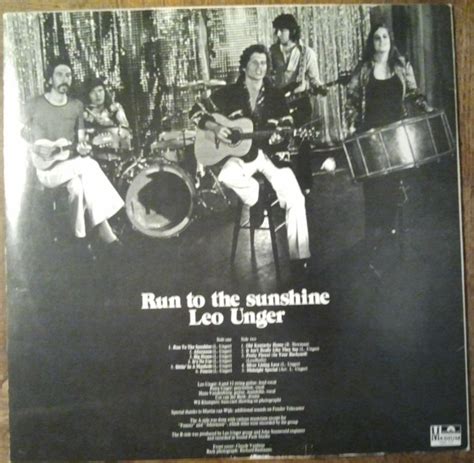 Leo Unger Run To The Sunshine LP Album Akerrecords Nl