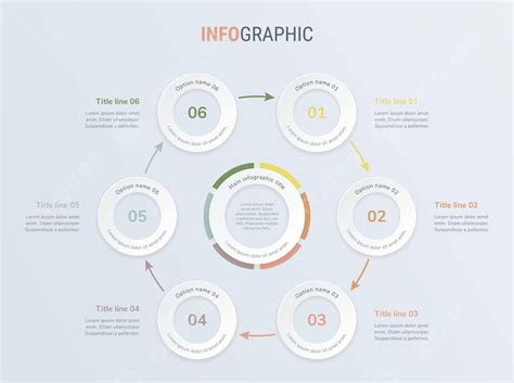 Vector Infographic Timeline Template With Rounded Workflow Layout And Vintage Design Featuring 6