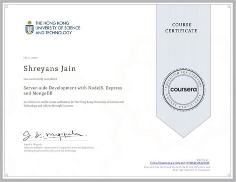 Shreyans Jain On Linkedin Nodejs Express Mongodb Server Coursera