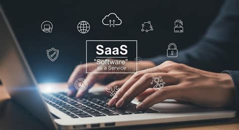 Saas Software As A Service Cloud Sevice Synchronize Vector
