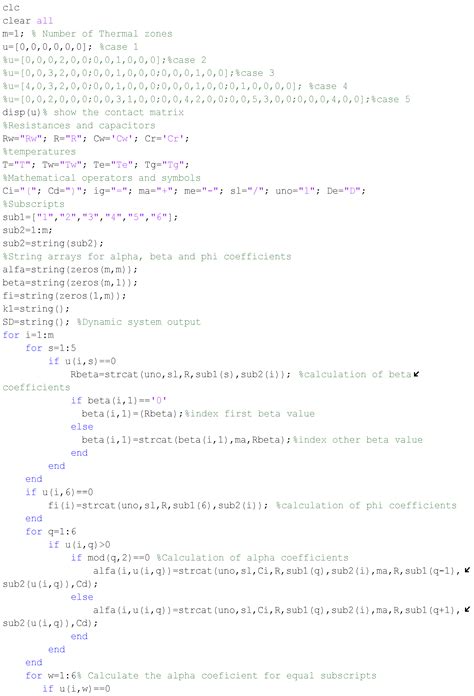 design of an algorithm for modeling multiple thermal zones using a