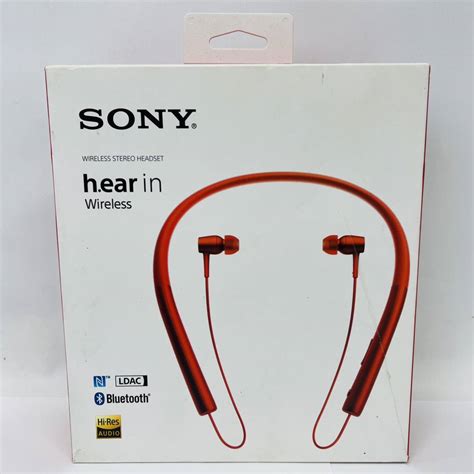 【やや傷や汚れあり】1円〜 Sony ソニー ワイヤレスステレオヘッドセット Mdr Ex750bt レッド Bluetooth イヤホン