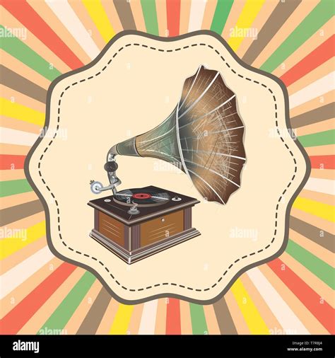 Vector Old Fashion Gramophone Stock Vector Image And Art Alamy