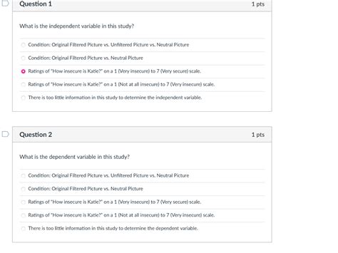 Question Pts What Is The Independent Variable In Chegg