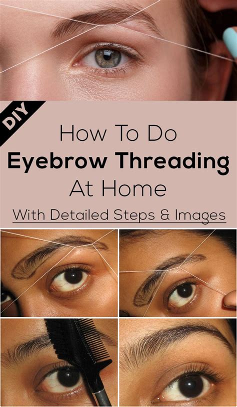 10 Simple & Easy Steps For Perfect Eyebrow Threading At Home | How to ...