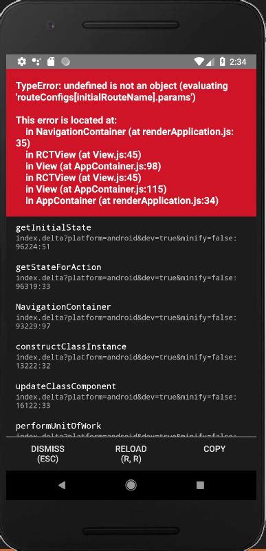 React Native Initialroutename Undefined Is Not An Object In Evaluating Routeconfigs