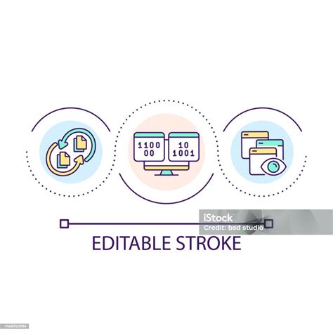 Code Comparison Process Loop Concept Icon Stock Illustration Download Image Now Abstract