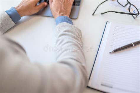 Closeup Picture Of A Tidy Desk Of A Female Office Worker Stock Image Image Of Laugh