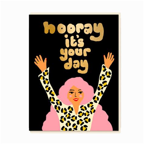 Klappkarte Hooray Its Your Day Pappsalon