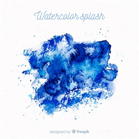Salpicadura Azul De Acuarela Vector Gratis