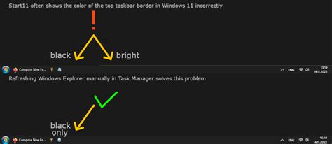 Some Windows 11 Taskbar Bugs In Start11 V131 Win 11 Build 22621819