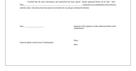Pf Nomination Declaration Form Fill Out Printable PDF Forms Online