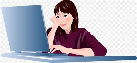 工作的女孩PNG图片素材下载 图片编号qdxkknpp 免抠素材网