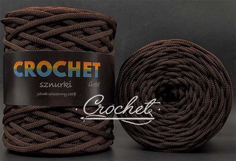 CZEKOLADA 5mm 100mb sznurek poliestrowy płaski Crochet