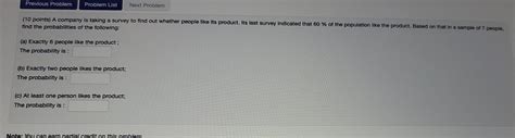 Solved Previous Problem Problem Ust Next Problem 10 Points