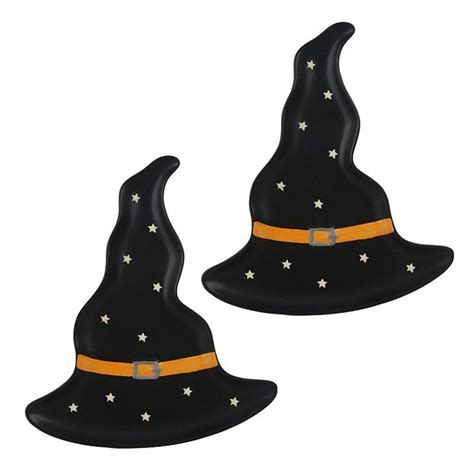 10 Strawberry Street Heritage Matte Halloween Witchs Hat Platter Set