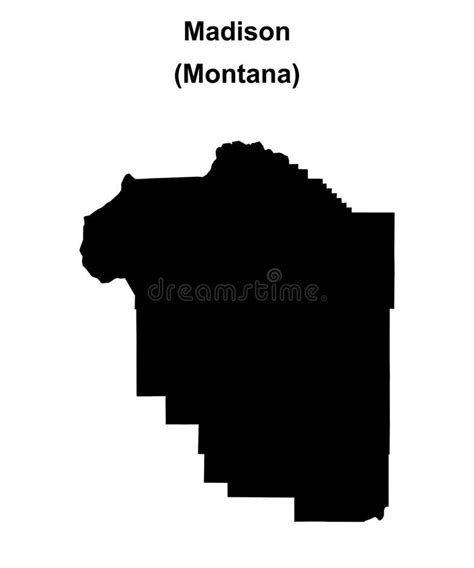 Madison Outline Map Stock Vector Illustration Of Blank 357458839