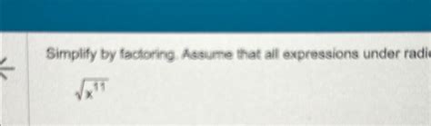 solved simplify by factoring assume that all expressions