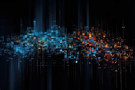 Digital Code Background Abstract Digital Abstract Futuristic Cyberspace Dark Gradient Background