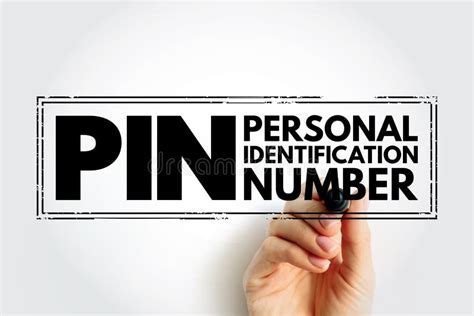PIN Personal Identification Number Acronym Technology Concept Background Stock Photo Image