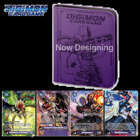 Premium Pocket Binder Set Beelzemon Digimon Card Game Game Kiwi