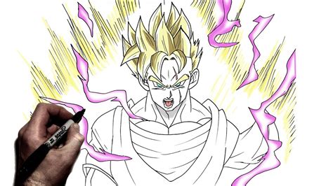 How To Draw Future Gohan Ssj Step By Step Dragon Ball Youtube