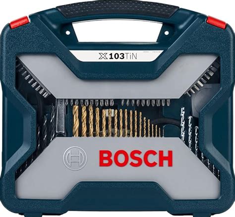 Jogo de Brocas X Line Titânio Maleta Peças Bosch