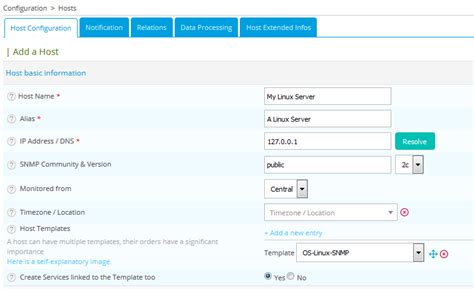deploy a host from a template — centreon 19 10 documentation