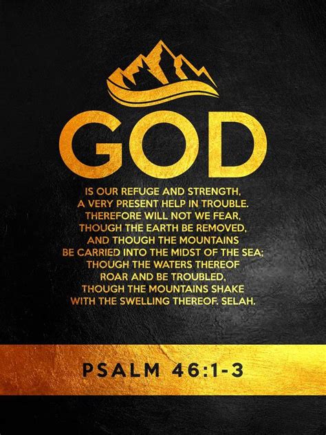 Psalm 461 3 Bible Verse Art Print Bible Verse Art Print Bible Verse