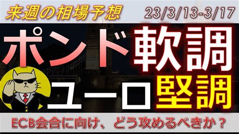 【ポンド最新予想】ポンド軟調！ecb会合に向け、どう攻めるべきか？簡単解説！来週のポンド・ユーロドル・豪ドルの為替相場予想と投資戦略！雇用統計
