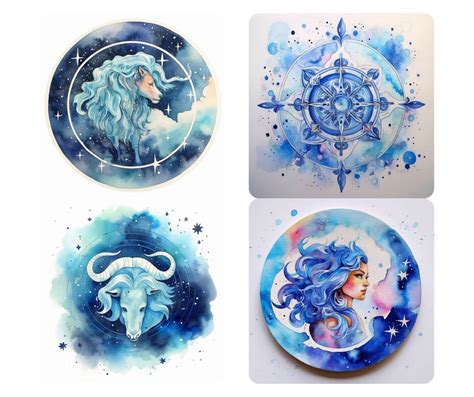 Aquarius Zodiac Sign Png Clipart Bundle Astrology Sign Art Zodiac