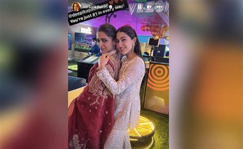 Deepika Padukone And Sara Ali Khan In A Pic From Anant Ambani Radhika