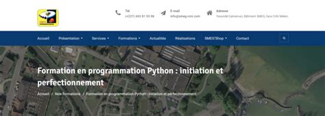 Les Meilleures Centres De Foramtion En Programmation Python Douala
