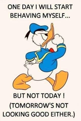 One Day I Will Start Behaving Myself But Not Today Tomorrow S Not