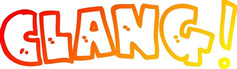 Warm Gradient Line Drawing Cartoon Word Clang 8867657 Vector Art At