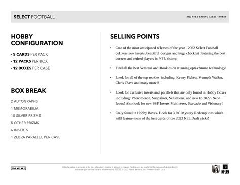 2022 Panini Select Nfl Football Cards