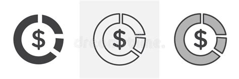 Asset Allocation Icon Vector Stock Vector Illustration Of Debt Sign 348467363
