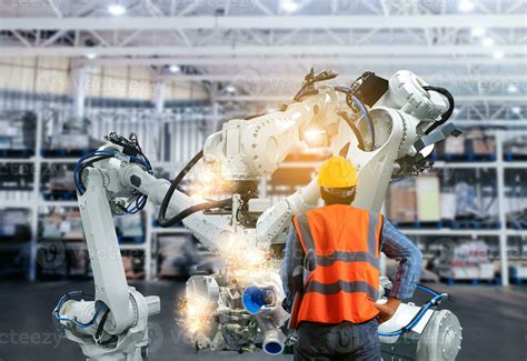 Control Engineer Robotic Arms Industrial Robots Factory Automation Machines 24605069 Stock